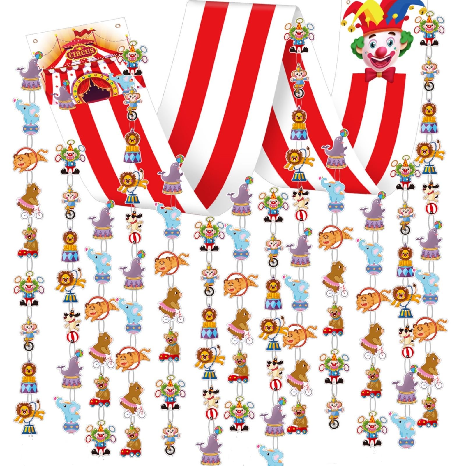 Amazon.com: RGISHOP Carnival Circus Ceiling Decorations, 8.8ft Red and ...