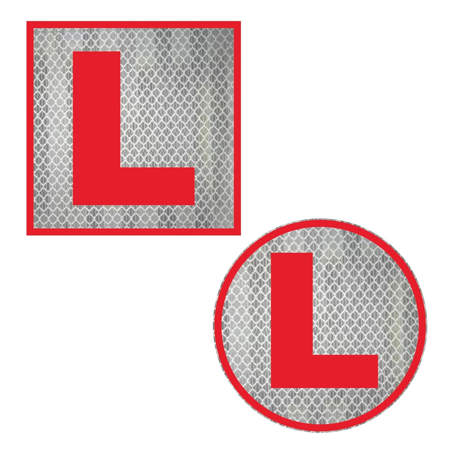 VVWV Reflective L- Board Vinyl Exterior Car Stickers Red 2 PCs (15 x 15 ...