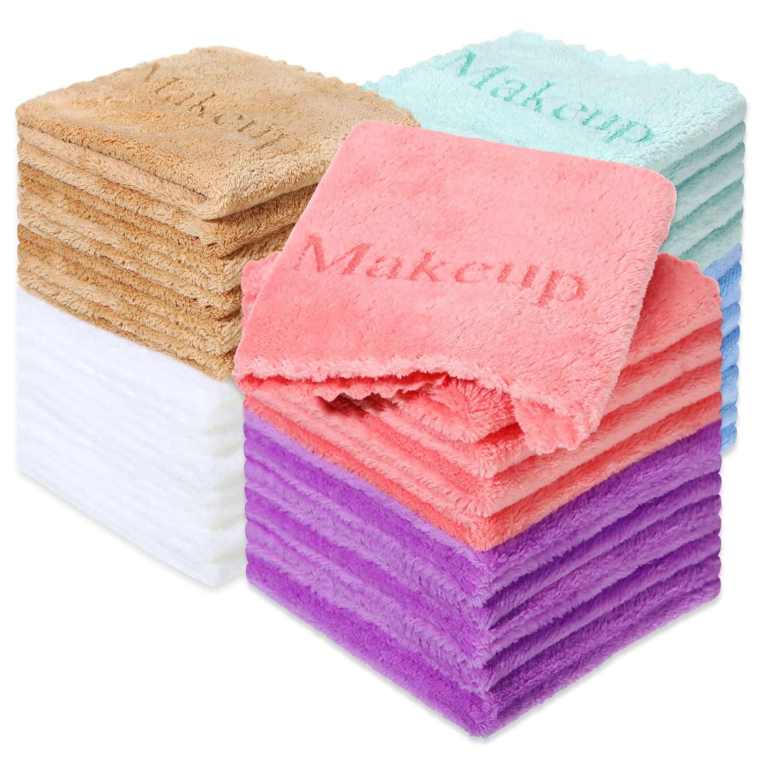 Amazon.com: Mixweer 30 Pcs Makeup Remover Towels Microfiber Face Towels ...