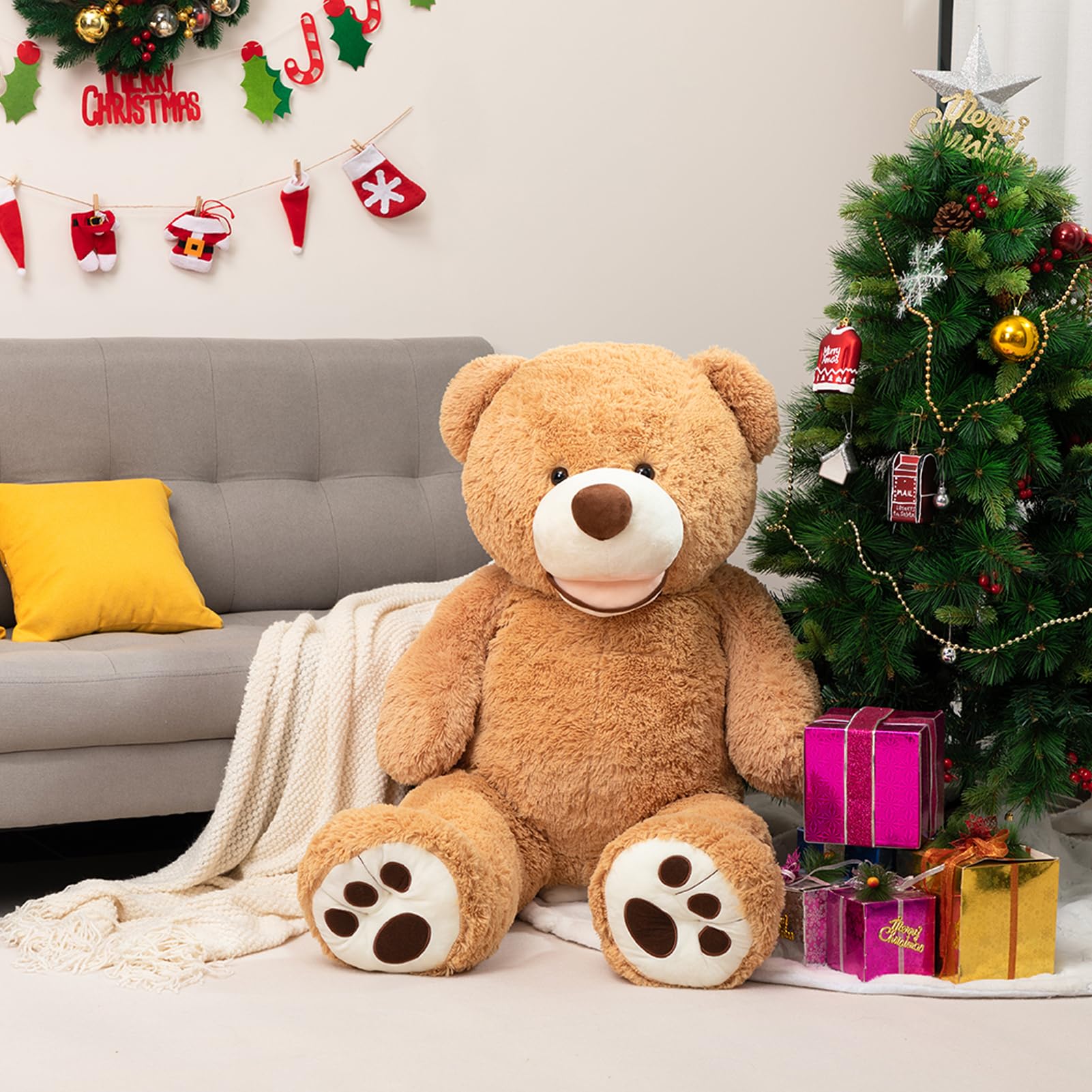 HollyHOME Giant Teddy Bear Big Stuffed Animal Huge Teddy Bear Cuddly ...