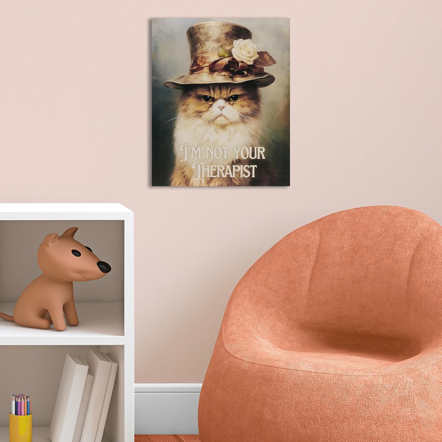 Amazon.com: Madison Park Funny Grumpy Cat Wall Décor for Teens, Home ...