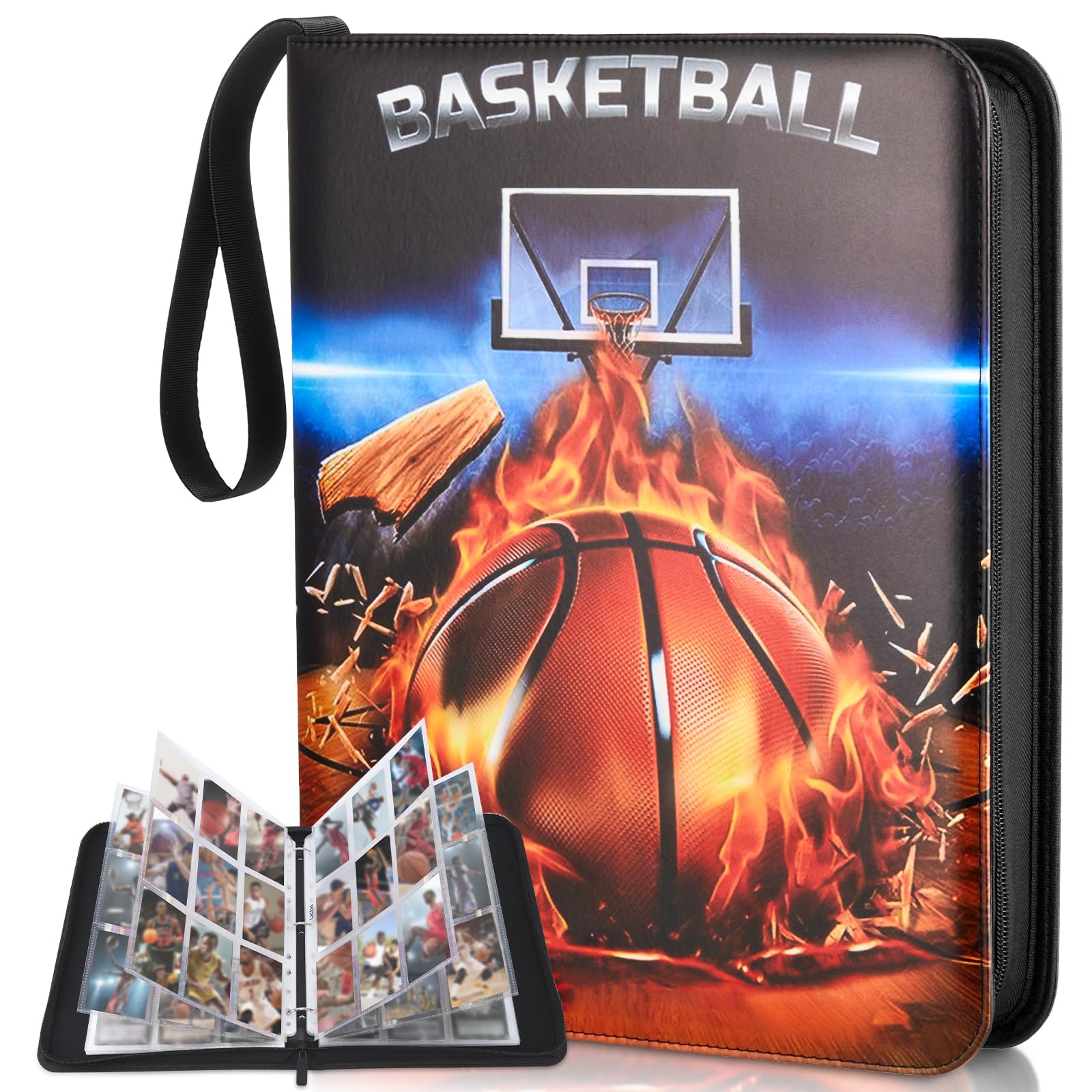 Amazon.com: Basketball Card Binder 9 Pocket - Lictin Basketball Card ...