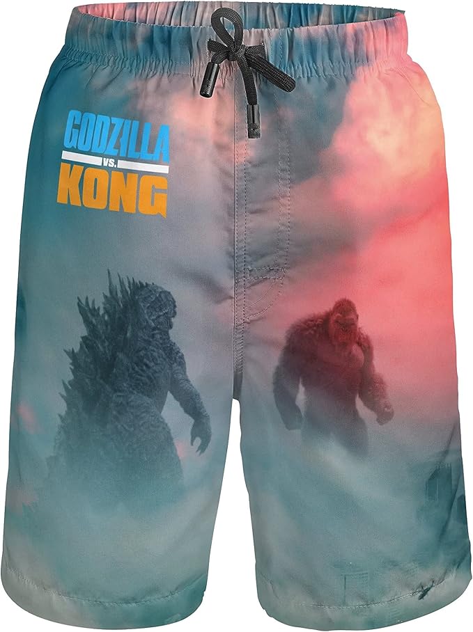 MPY-SEA Godzilla Shorts Beach Swimming Trunks for Boys Children Quick ...