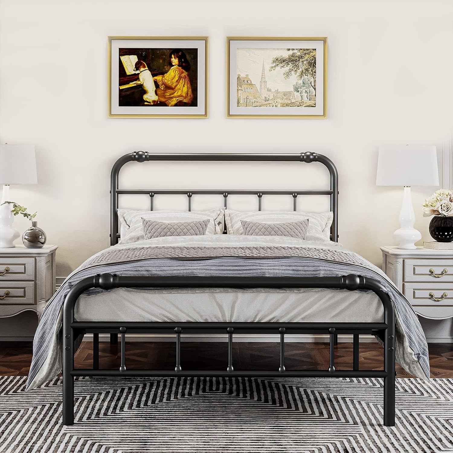 Amazon.com: THEOCORATE Twin XL Bed Frame,with Headboard and Footboard ...