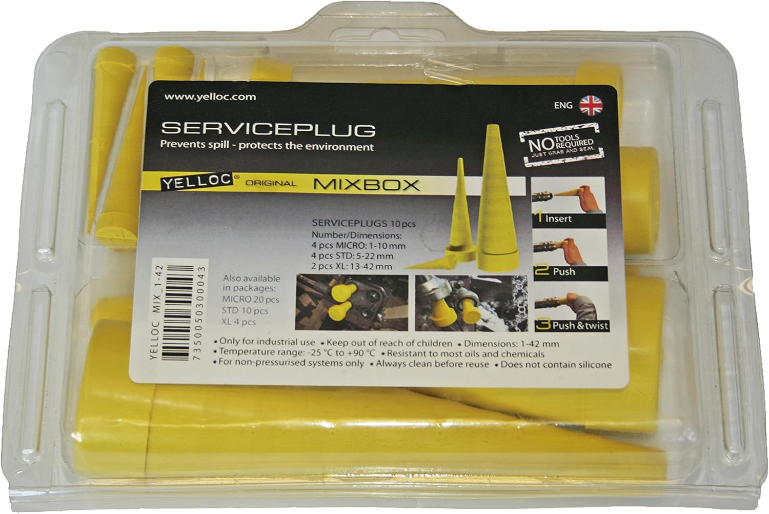 Yelloc Serviceplug Industrial And Hydraulic Hose Bung & Cap - Mixbox ...