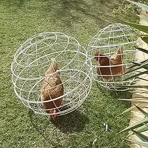 LOERSS Chicken Coop Rabbit Hutch,Outdoor Bunny Cage,Rollable Circular ...