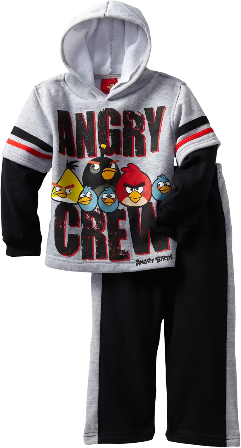 Amazon.com: Angry Birds Boys' Posse 2 Piece Hoodie Set: Clothing Sets ...