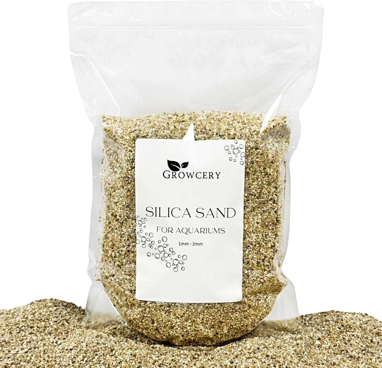 Growcery Silica Sand - Coarse 1-2mm Substrate Filler for Aquariums ...