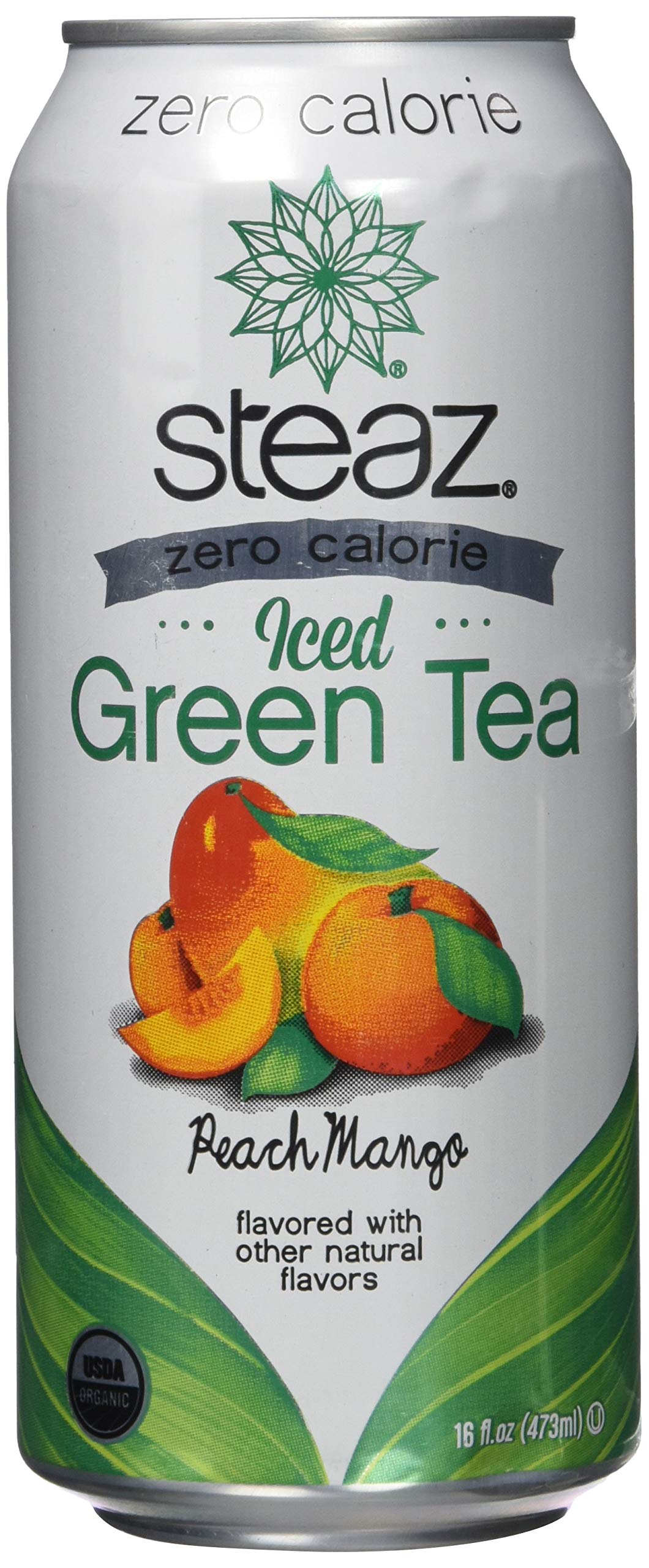 Amazon.com : STEAZ Peach Mango Zero Calorie Tea 12 Pack, 16 FZ ...
