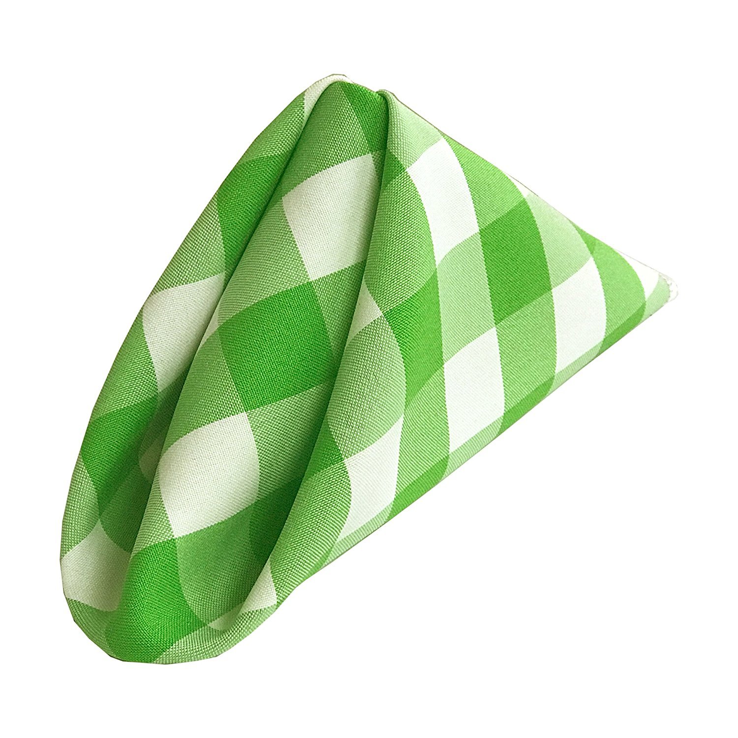 Amazon.com: LA Linen 10-Pack Checkered Napkins, 18" x 18", Lime Green ...