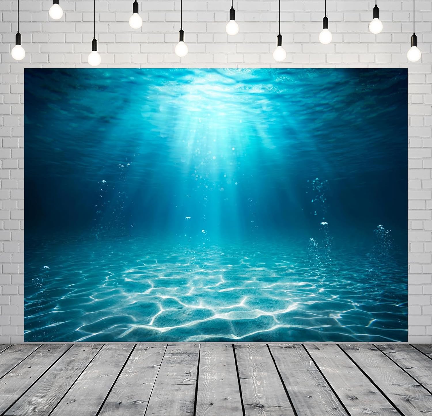 Amazon.com : CORFOTO Fabric 7x5ft Blue Sea Underwater Backdrop Under ...