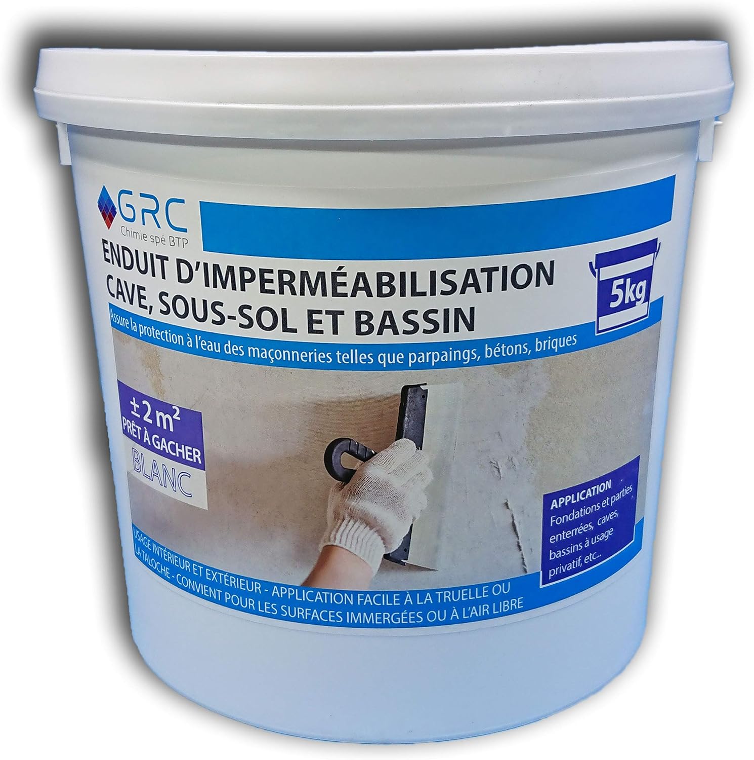 GRC White Waterproofing Sealer for Basement Basement and Pond 5 kg ...