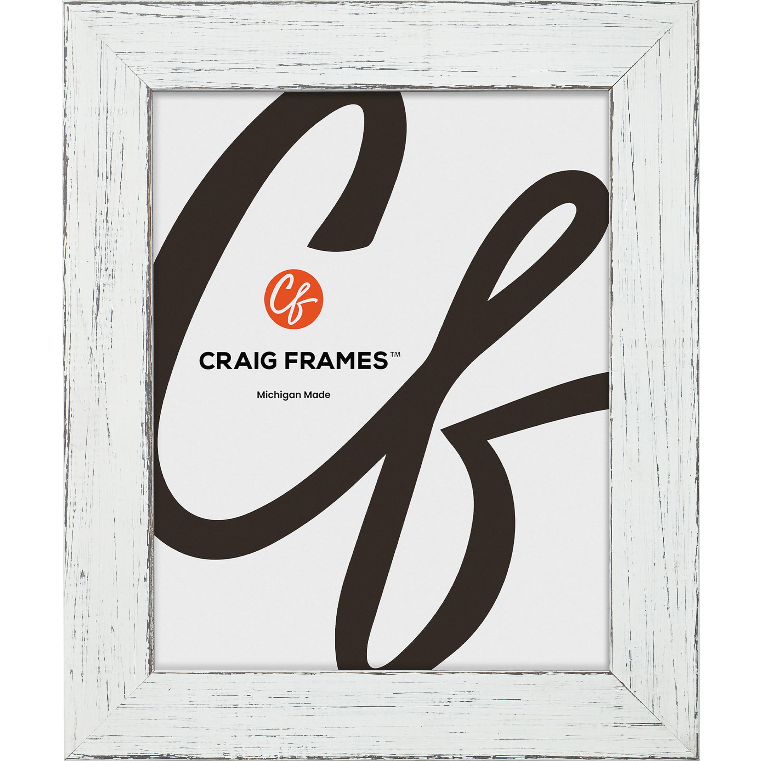 Amazon.com - Craig Frames Jasper, 4x5 Picture Frame, Rustic Farmhouse White
