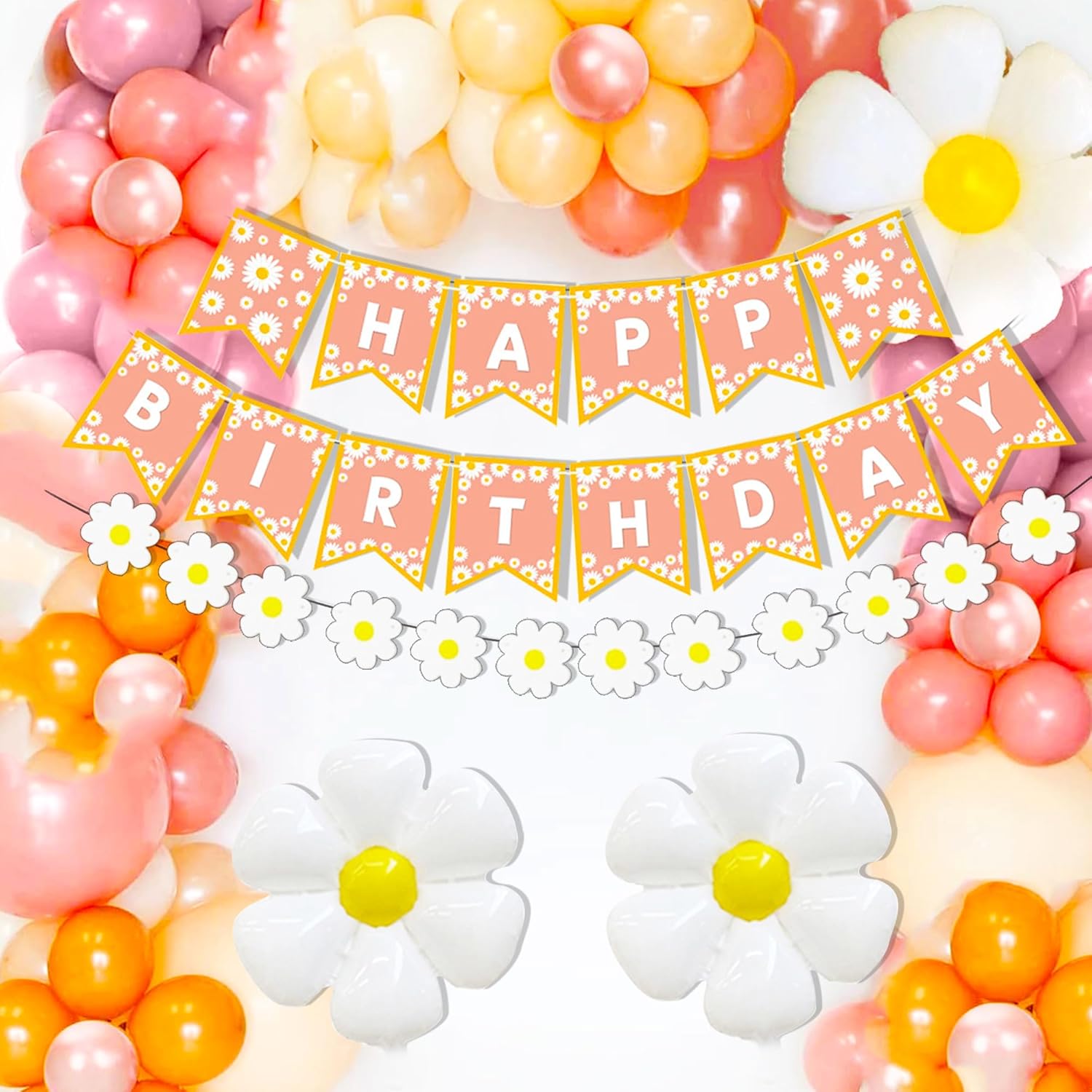 Amazon.com: JeVenis 61 PCS Daisy Birthday Party Decorations Daisy Party ...