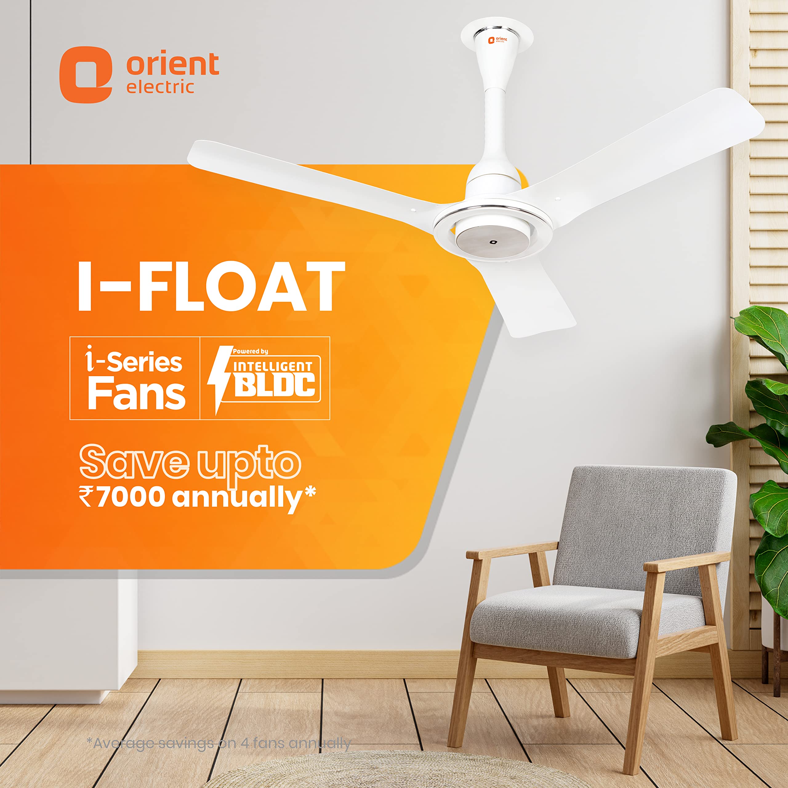 Orient Fans Logo Orient Electric Ujala Prime 5 Star 1200 Mm BLDC Motor