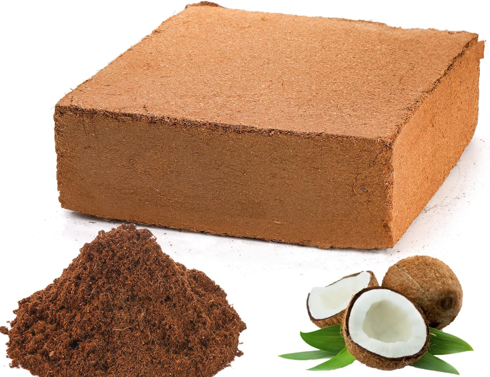Amazon.com : ZENFUN 10lbs Coco Coir Organic Brick for Plants, 100% ...