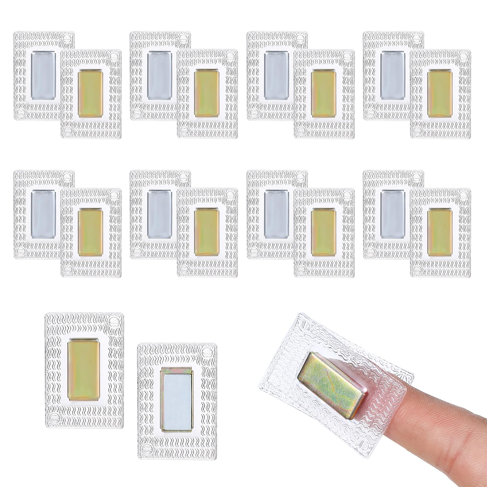 Amazon.com: 10 Pairs Buttons for Clothing, Invisible Snaps PVC Strong ...