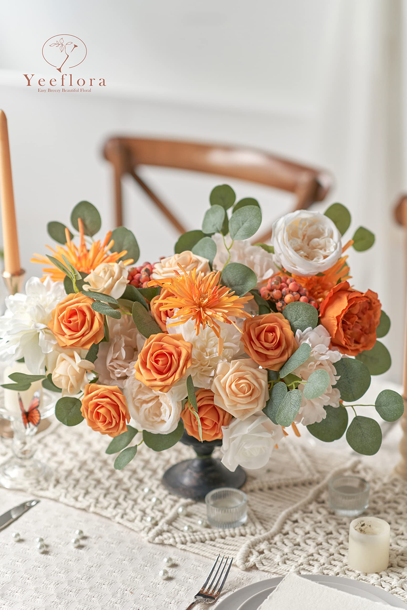 Orange Rose Centerpieces