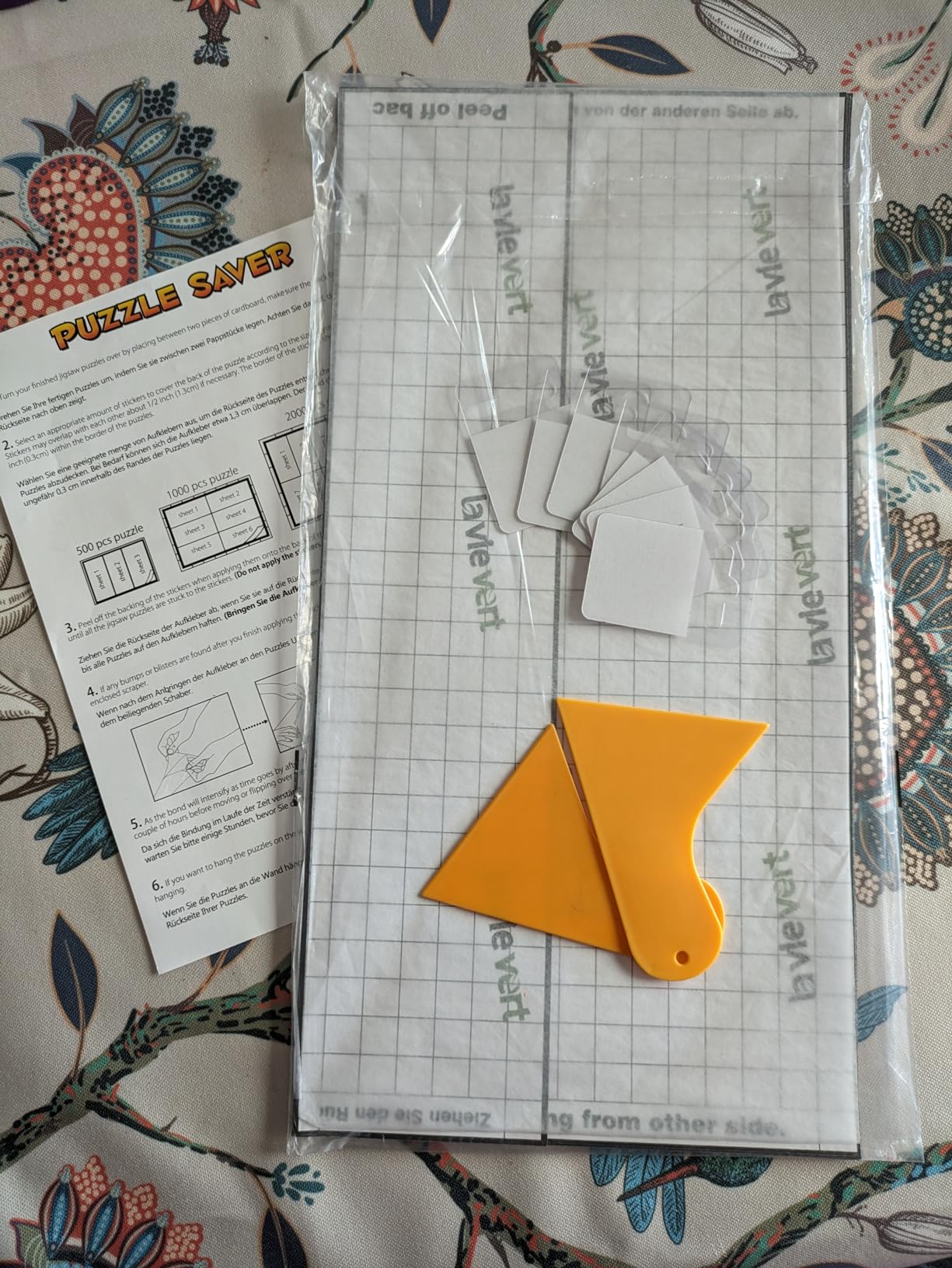 Lavievert Puzzle Saver Peel & Stick Adhesive Paper Jigsaw Puzzle Glue ...