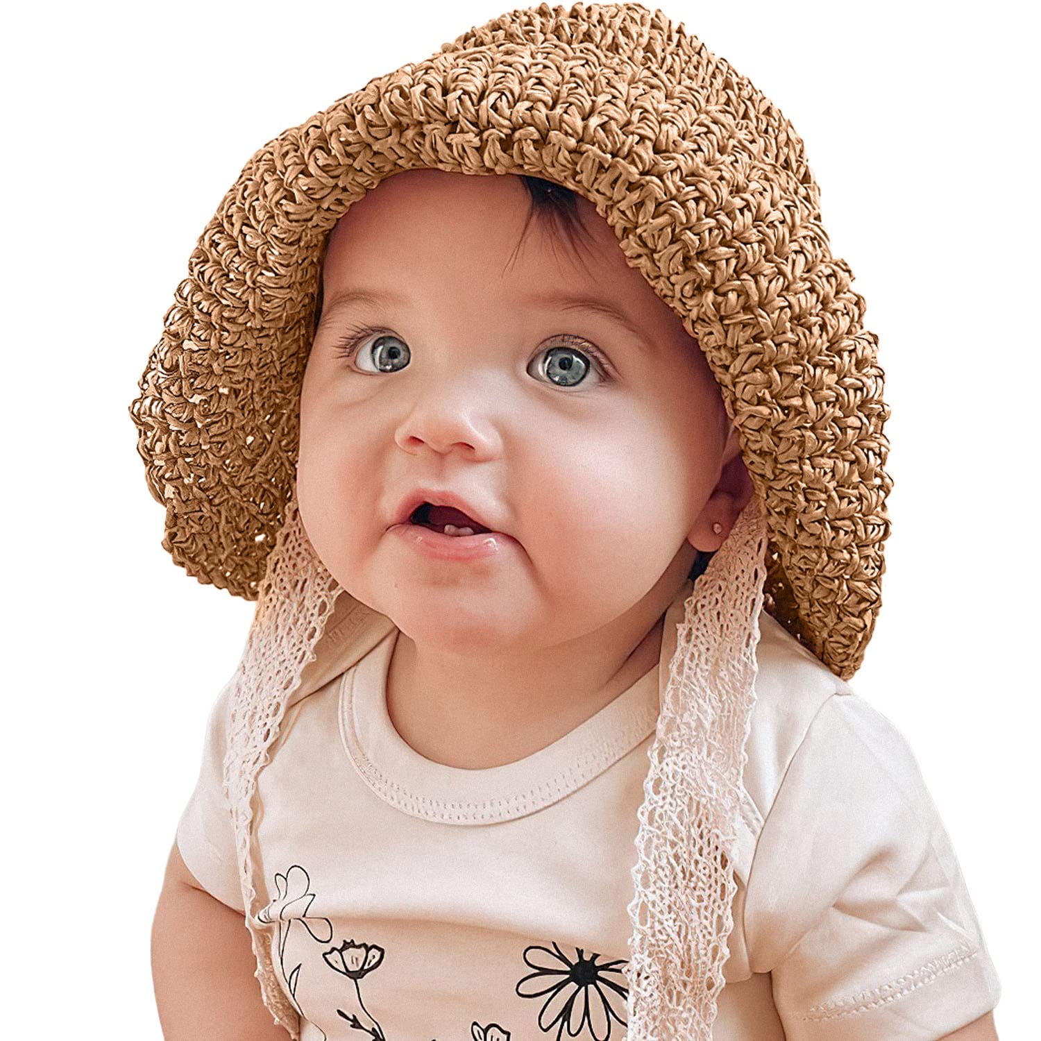 Tatum+Reese Fashion Baby Straw Hat - Baby & Toddler Summer Foldable ...