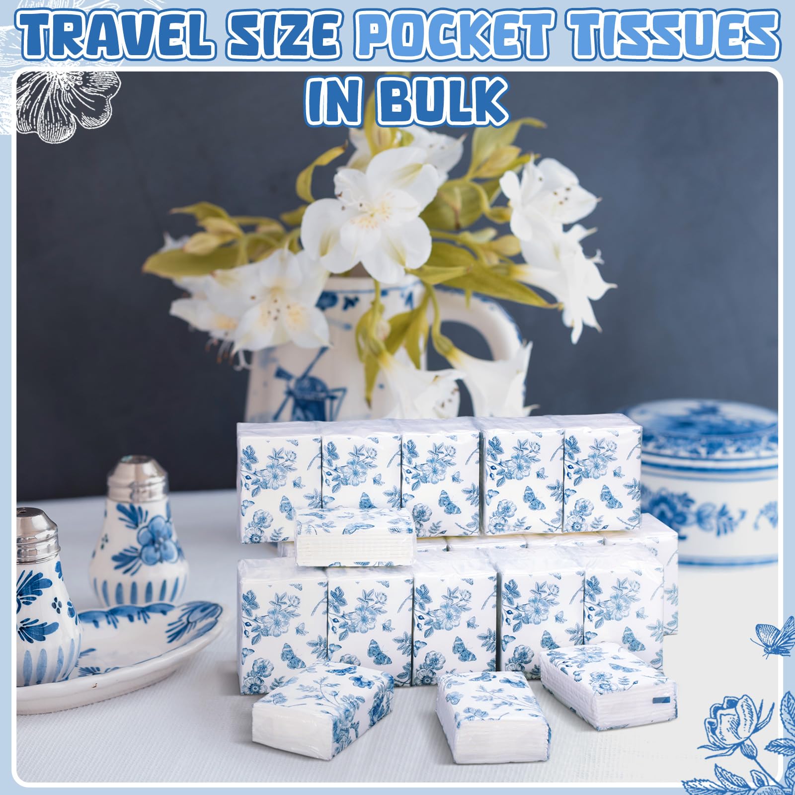Snapklik.com : Therwen 100 Pack Pocket Tissues Travel Packs Bulk 1000 ...