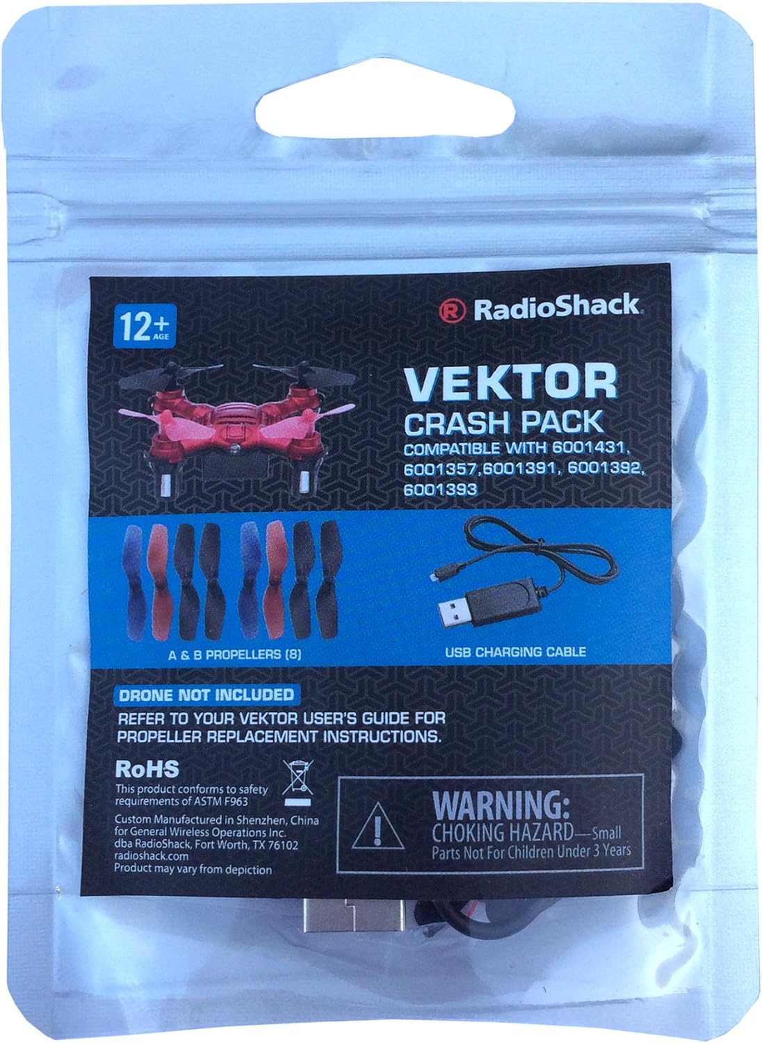 Amazon.com: Micro Drone Vektor Crash Pack 2 sets of Blades USB cable ...