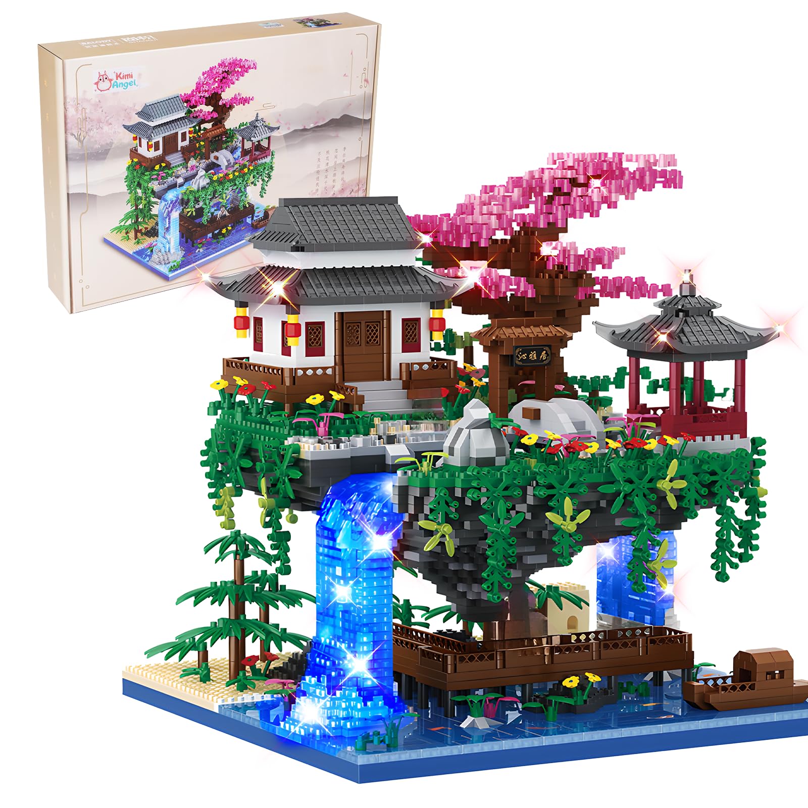 Kimiangel Cherry Bonsai Tree Building Set, Not Compatible with Lego ...