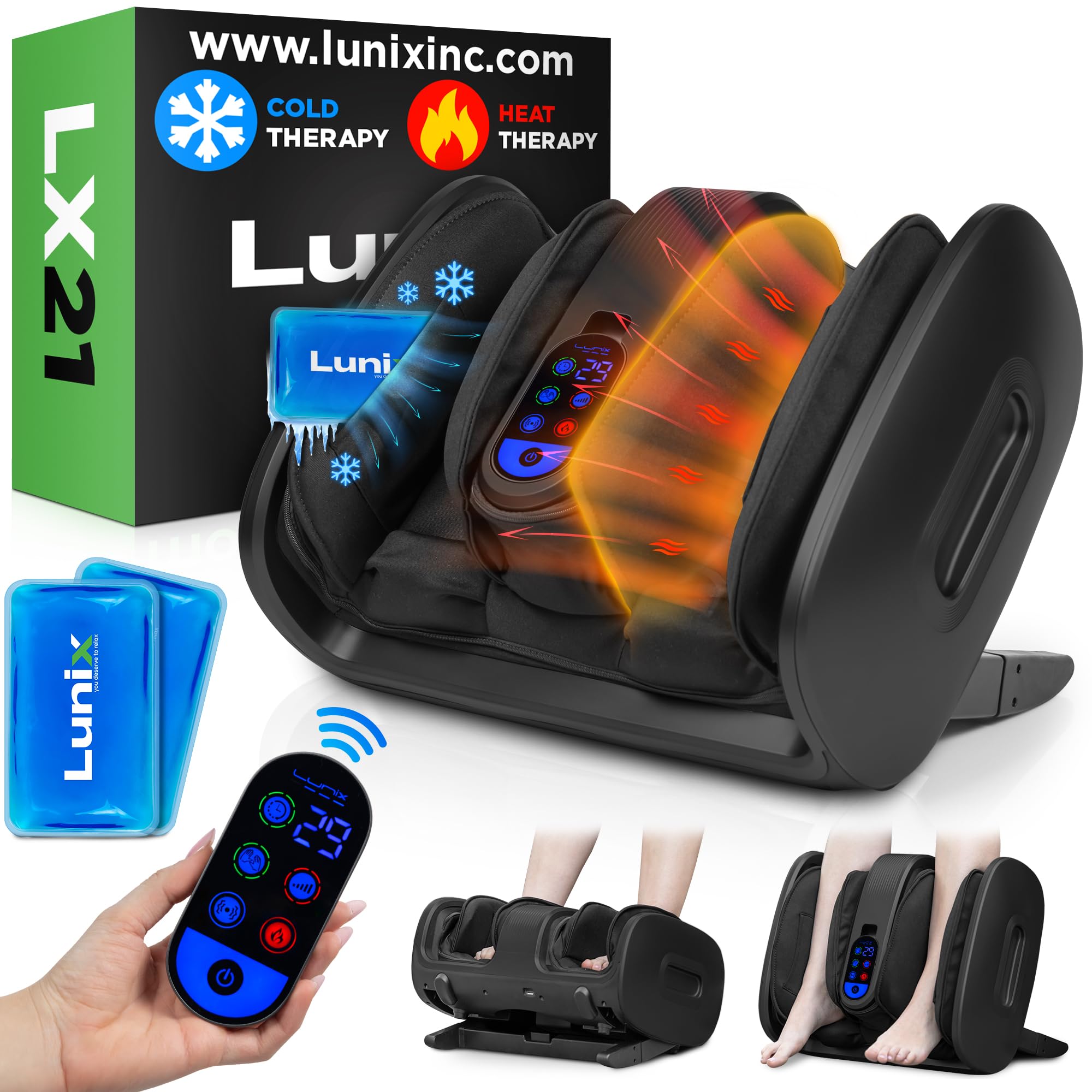 Amazon.com: Lunix LX21 Feet Massager with Remote for Pain Relief and ...