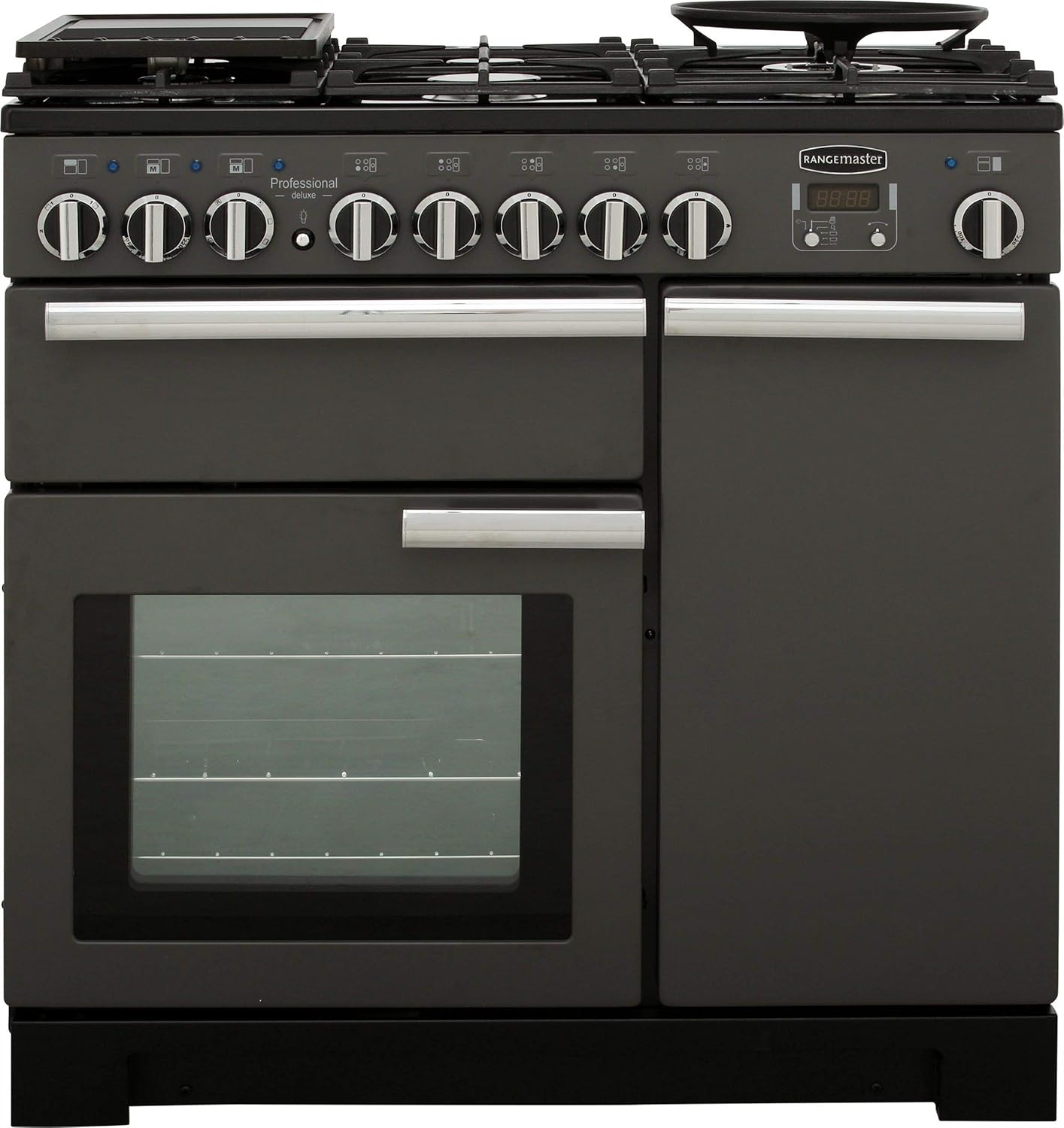 Rangemaster Professional Deluxe 90cm Dual Fuel Range Cooker - Slate ...