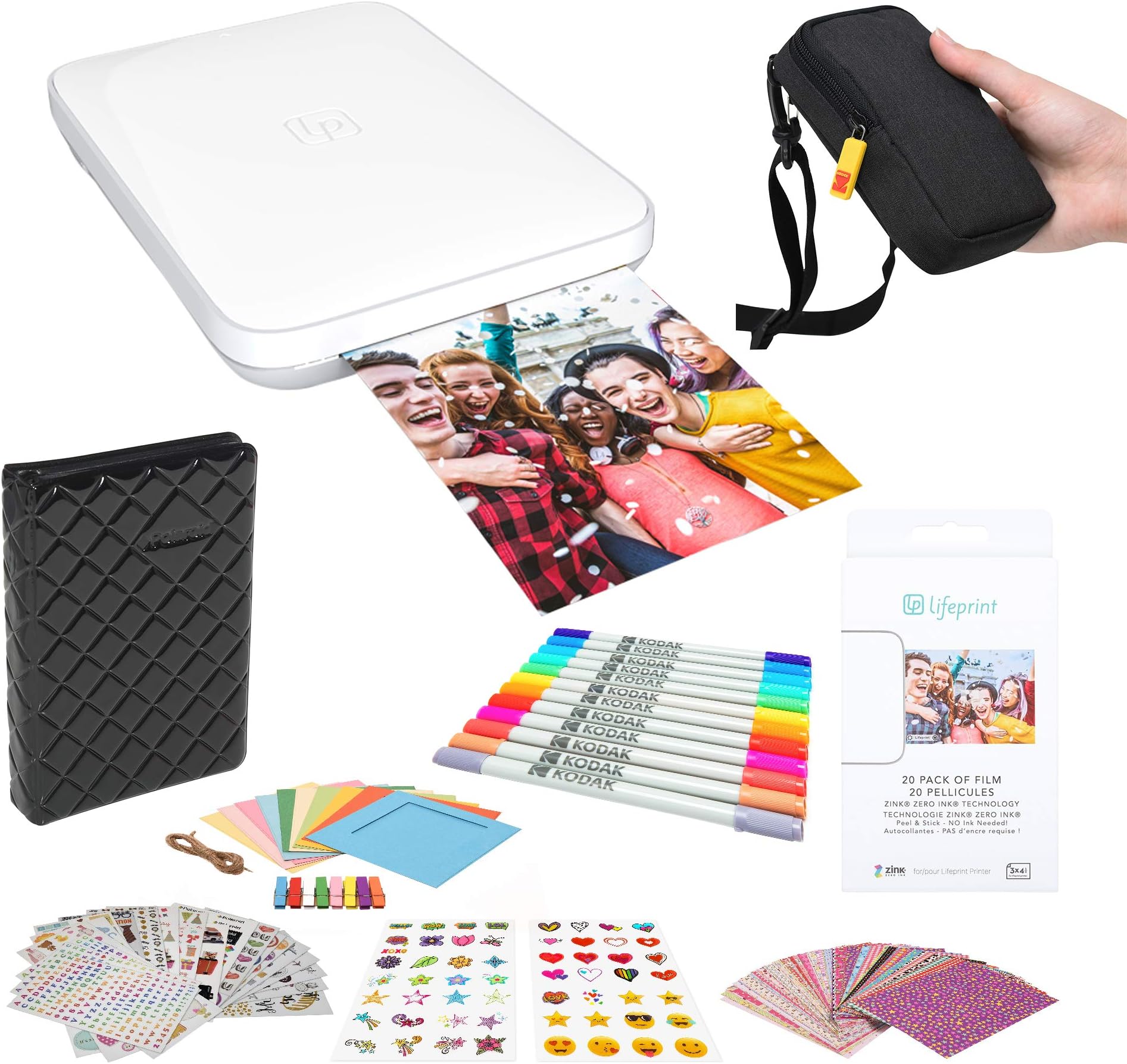 Amazon.com: Lifeprint 3x4.5 Portable Photo and Video Printer (White ...