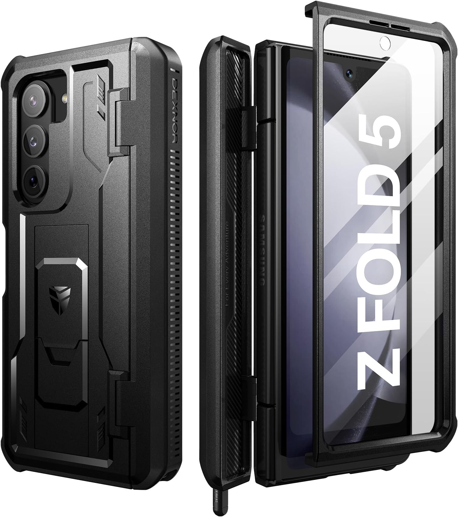 Amazon.com: OtterBox Galaxy Z Fold5 Thin Flex Case - Black, Ultra-Slim ...