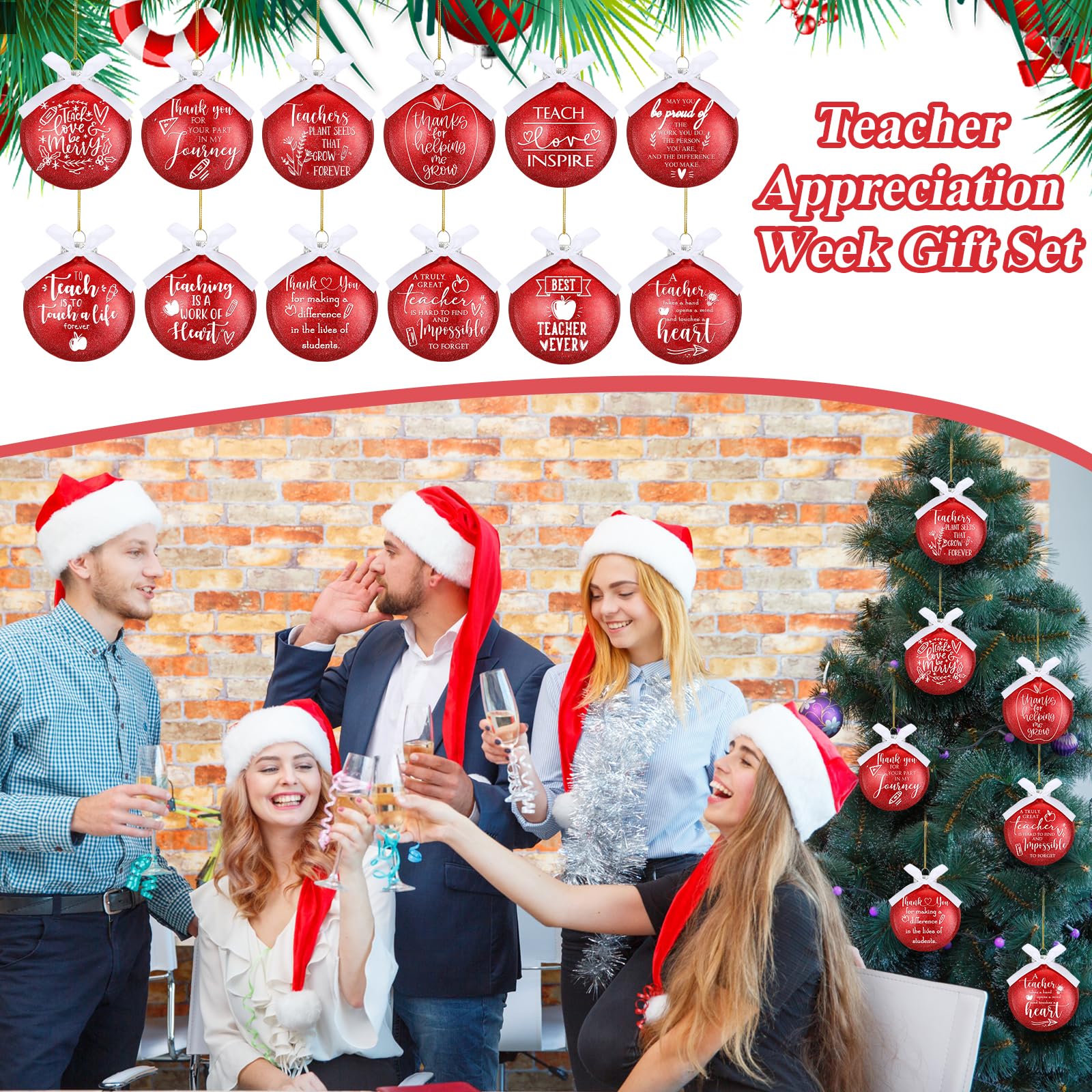 Zhanmai Teacher Christmas Ornaments Teacher Appreciation Gift Teacher ...