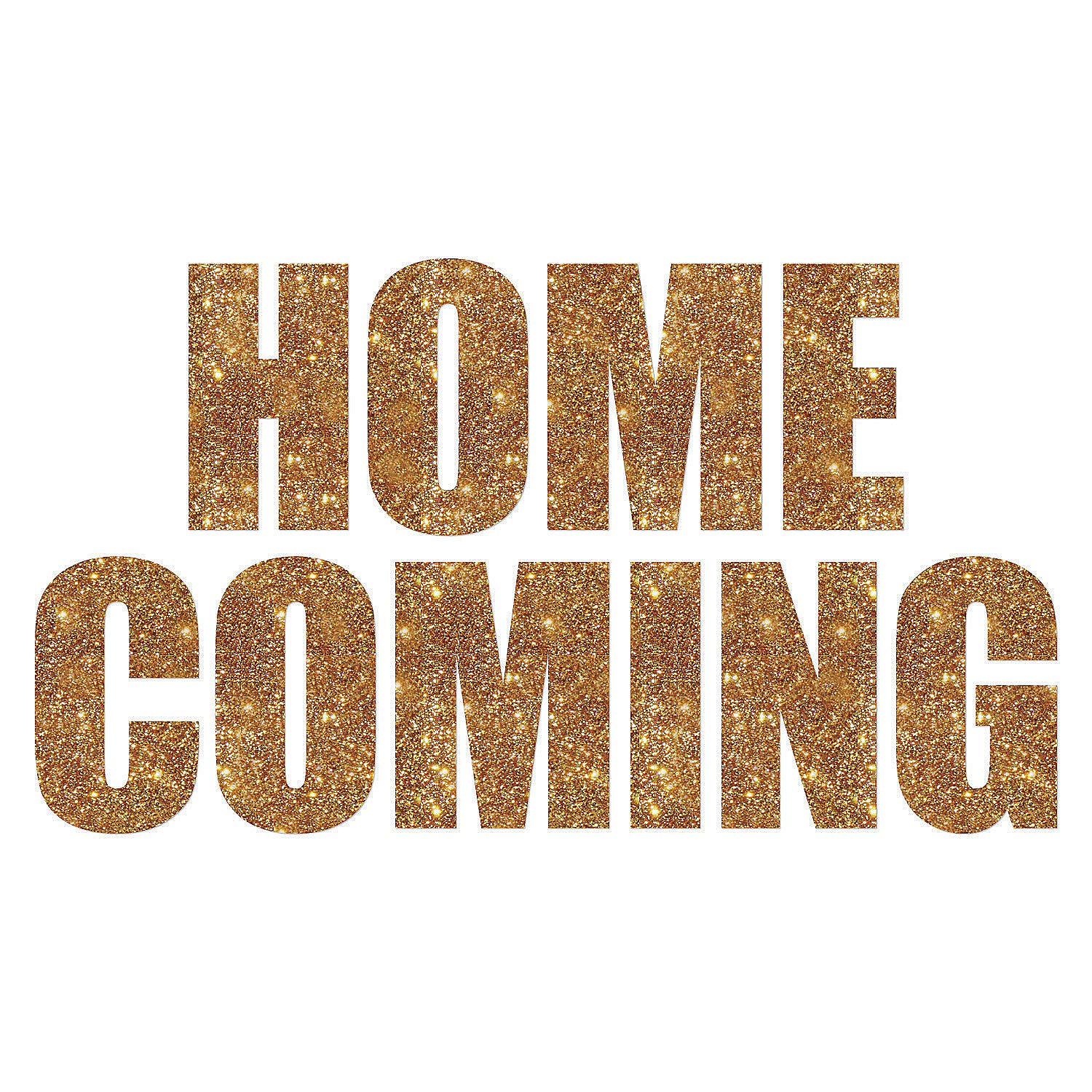 Amazon.com: Homecoming Gold Glitter Cutouts - Party Decor - 10 Pieces ...