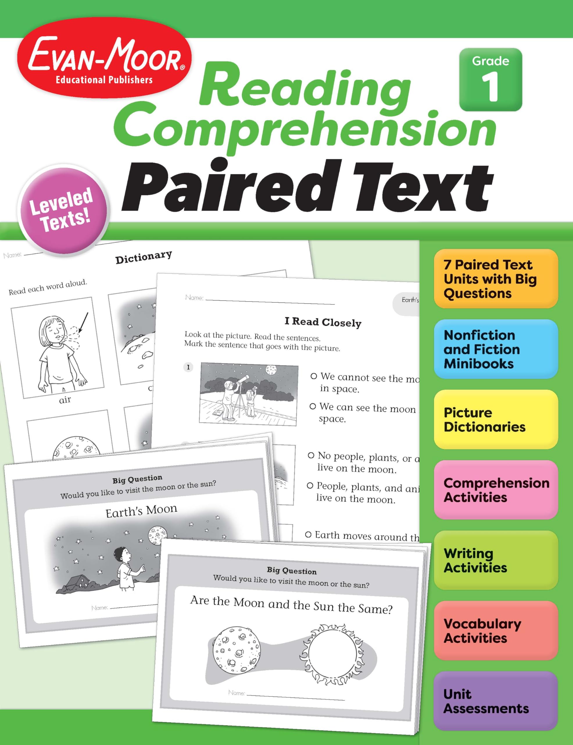 Evan-Moor Reading Comprehension: Paired Text grade 1, Homeschooling and ...