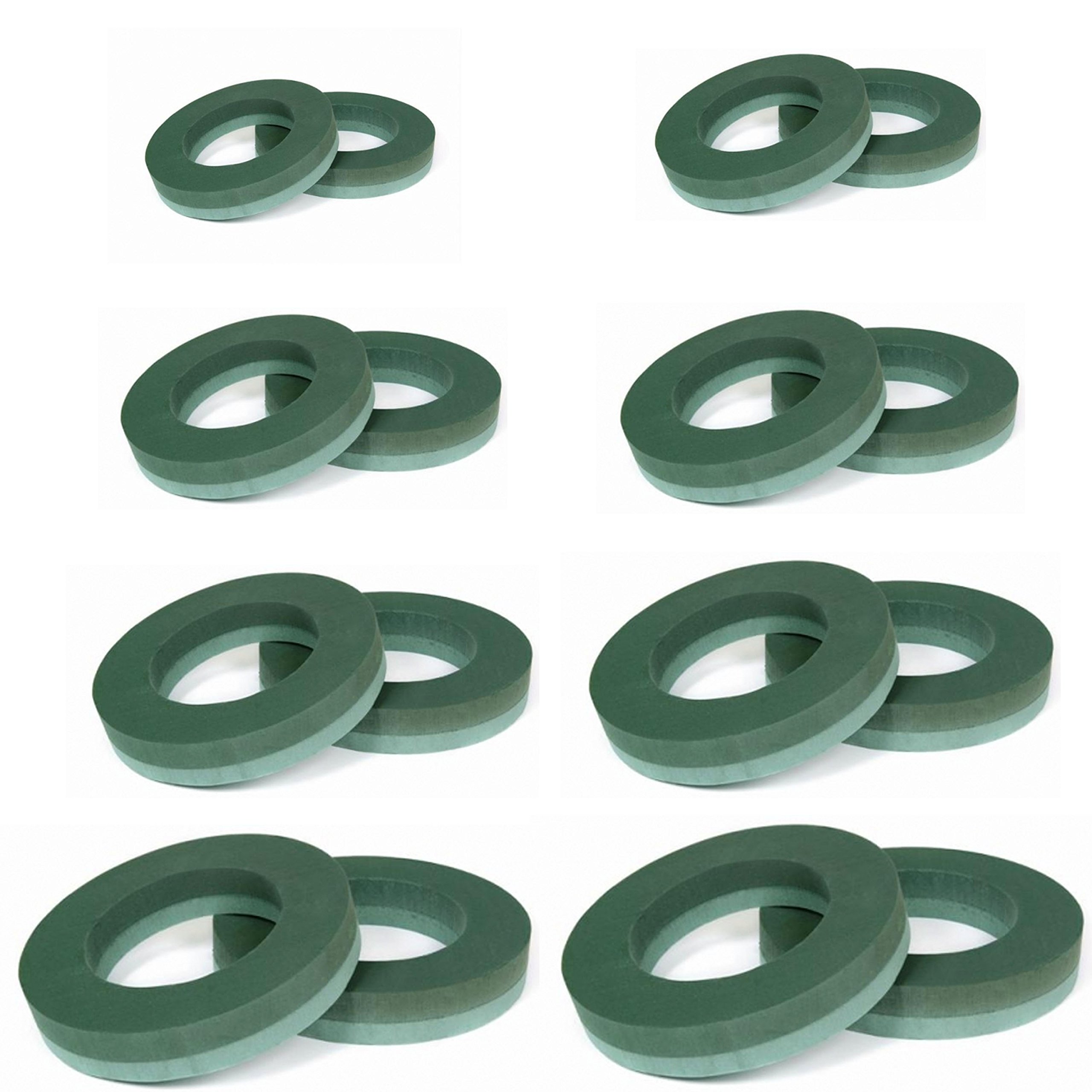 Diamante Crafts 2 x Oasis Foam Rings with Plastic Backed Wreath Ring ...