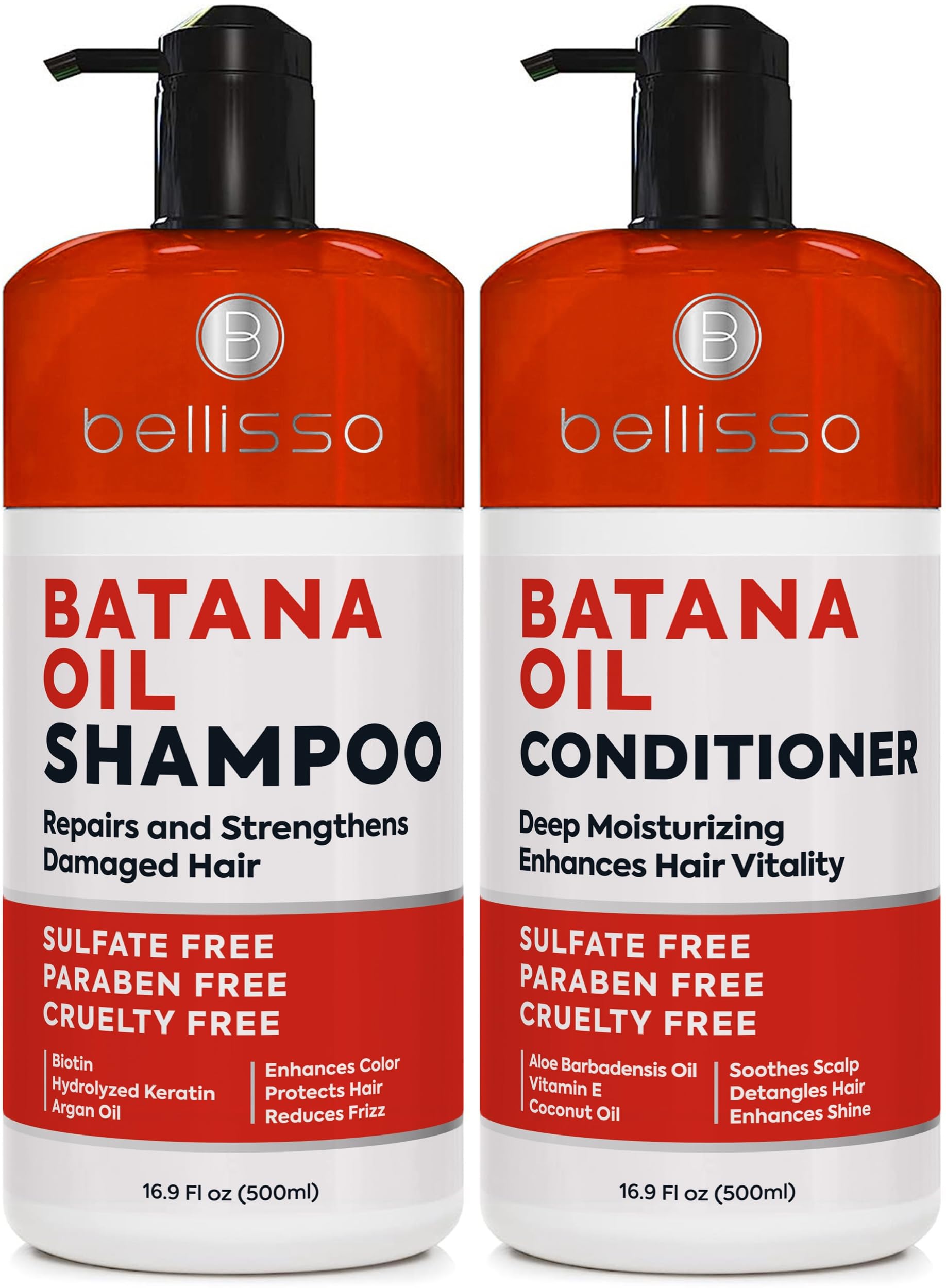 Amazon.com : Batana Oil Shampoo and Conditioner Set - Thickening Hair ...