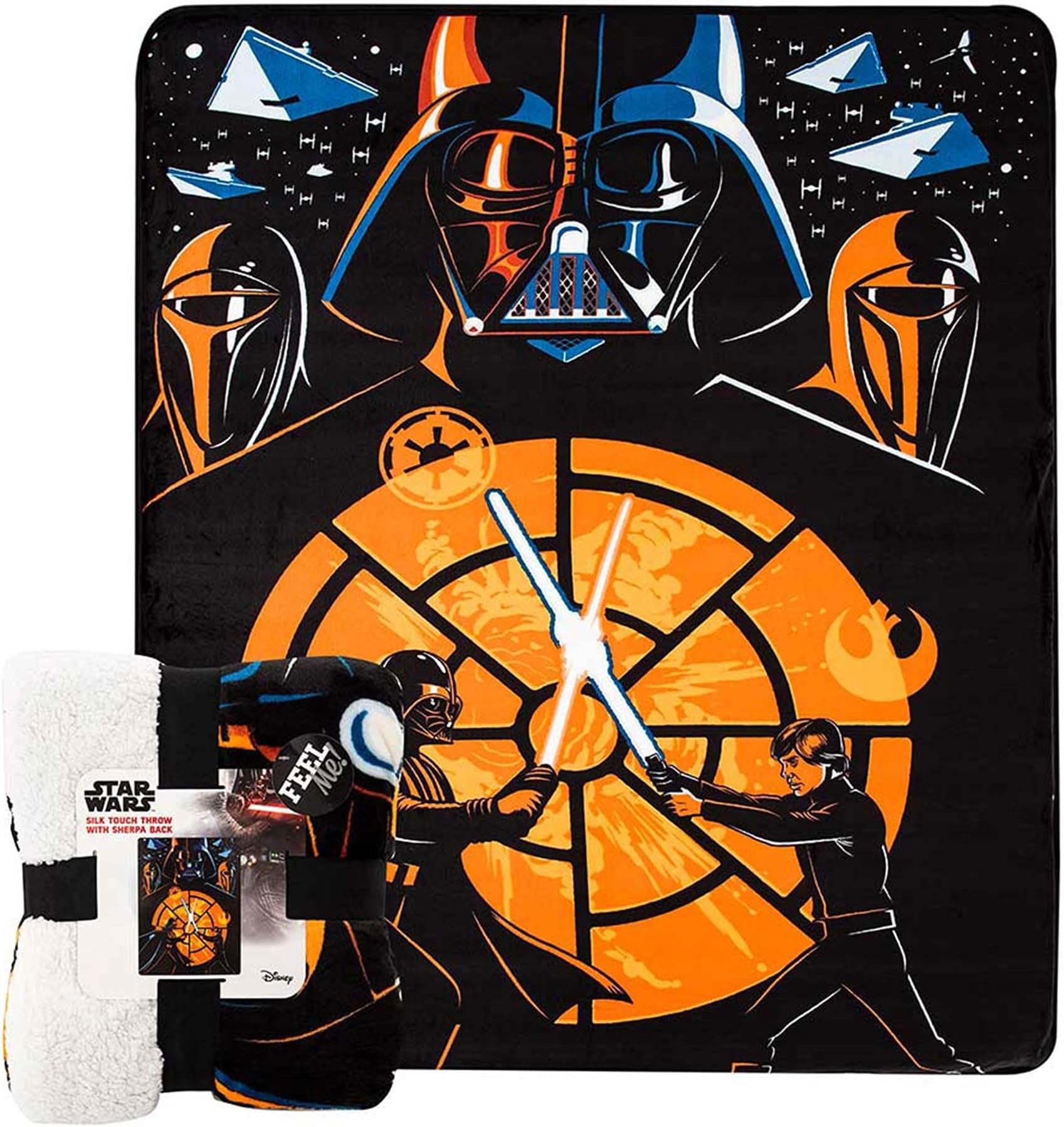 Amazon.com: Northwest Star Wars Mandalorian Grogu Silk Touch Sherpa ...