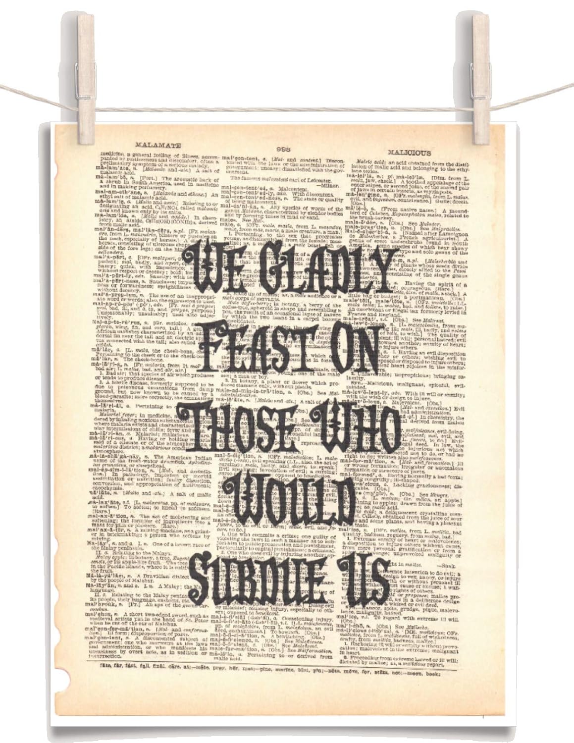 Amazon.com: Addams Family Credo 8.5 x 11 Vintage Dictionary Page ...