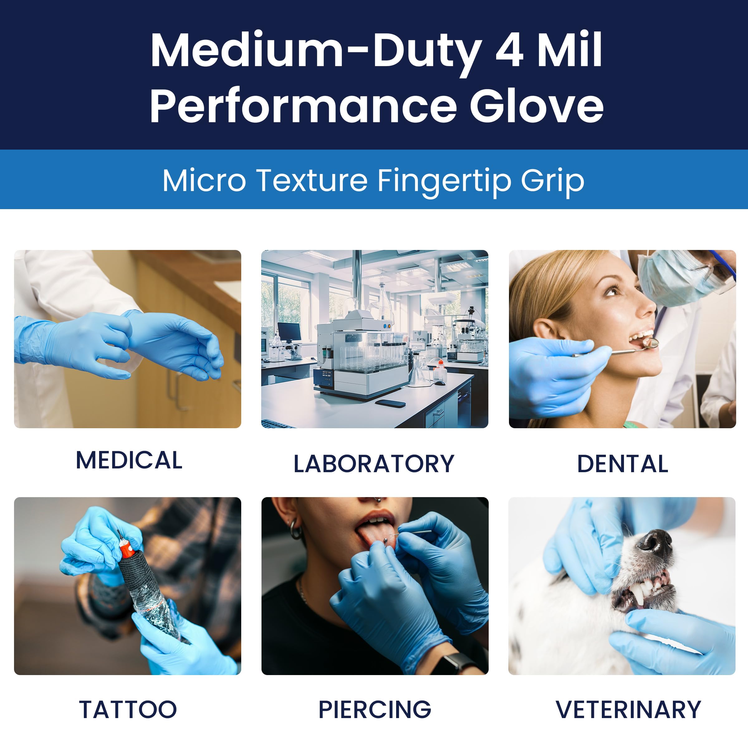 Snapklik.com : Adenna Miracle 4 Mil Powder-Free Nitrile Exam Gloves