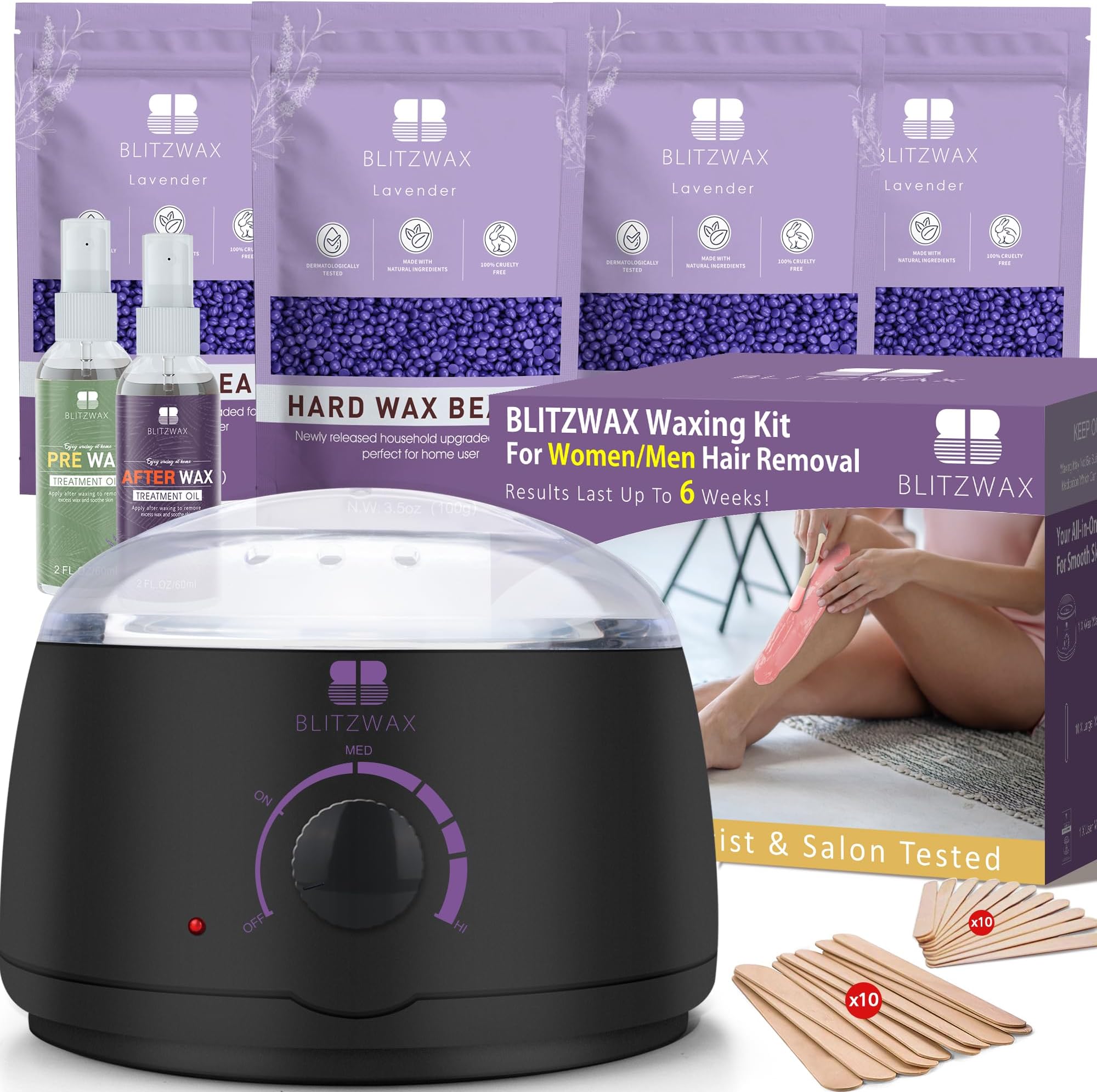 Amazon.com : GiGi All Purpose Hard Wax for Hair Removal - DIY At-Home ...
