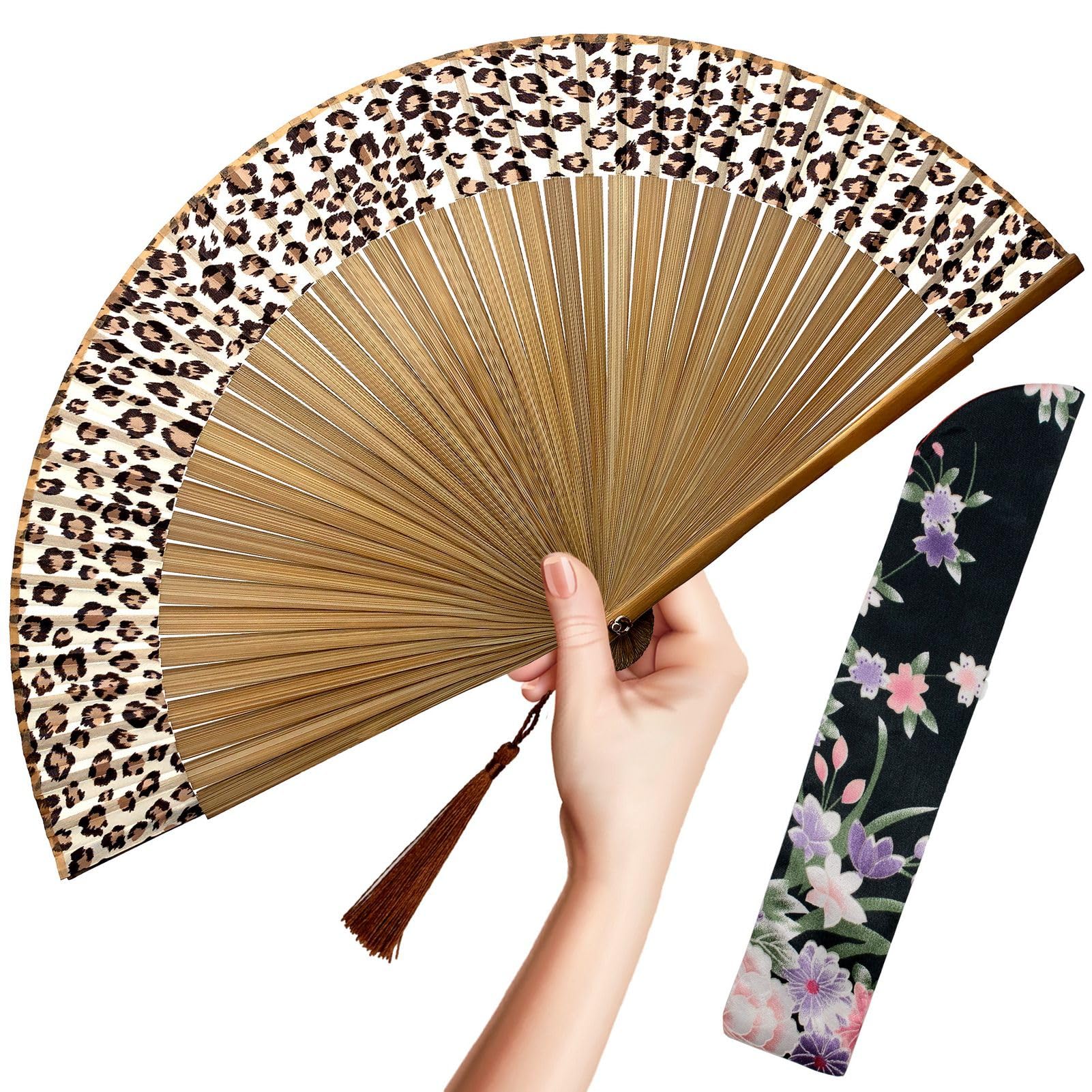 Amazon.com: OMyTea Folding Hand Fan for Women - Foldable Chinese ...