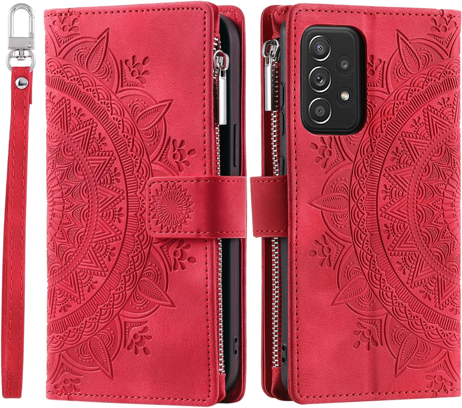 VEEMOS Coque pour Samsung Galaxy A52 / A52 5G / A52S 5G Cuir PU Étui ...