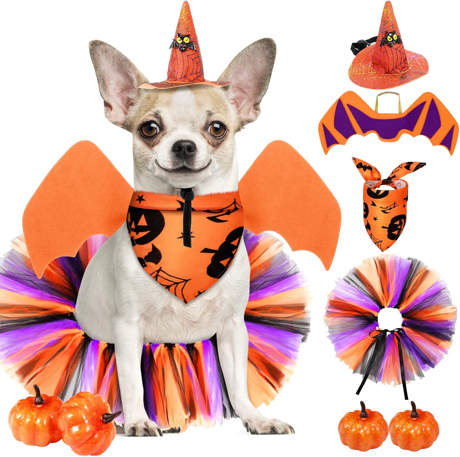 Amazon 6 Pieces Halloween Dog Costume Accessories Witch Hat amazon-6-pieces-halloween-dog-costume-accessories-witch-hat