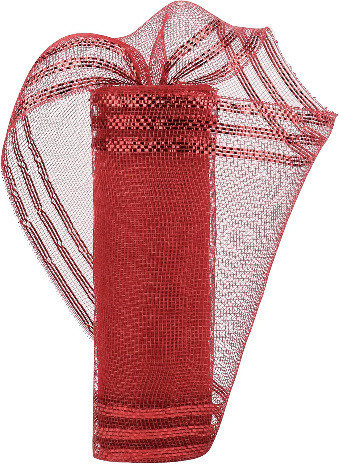 Amazon.com: HUIHUANG Red Christmas Mesh Ribbon 10 inch Wide Border ...
