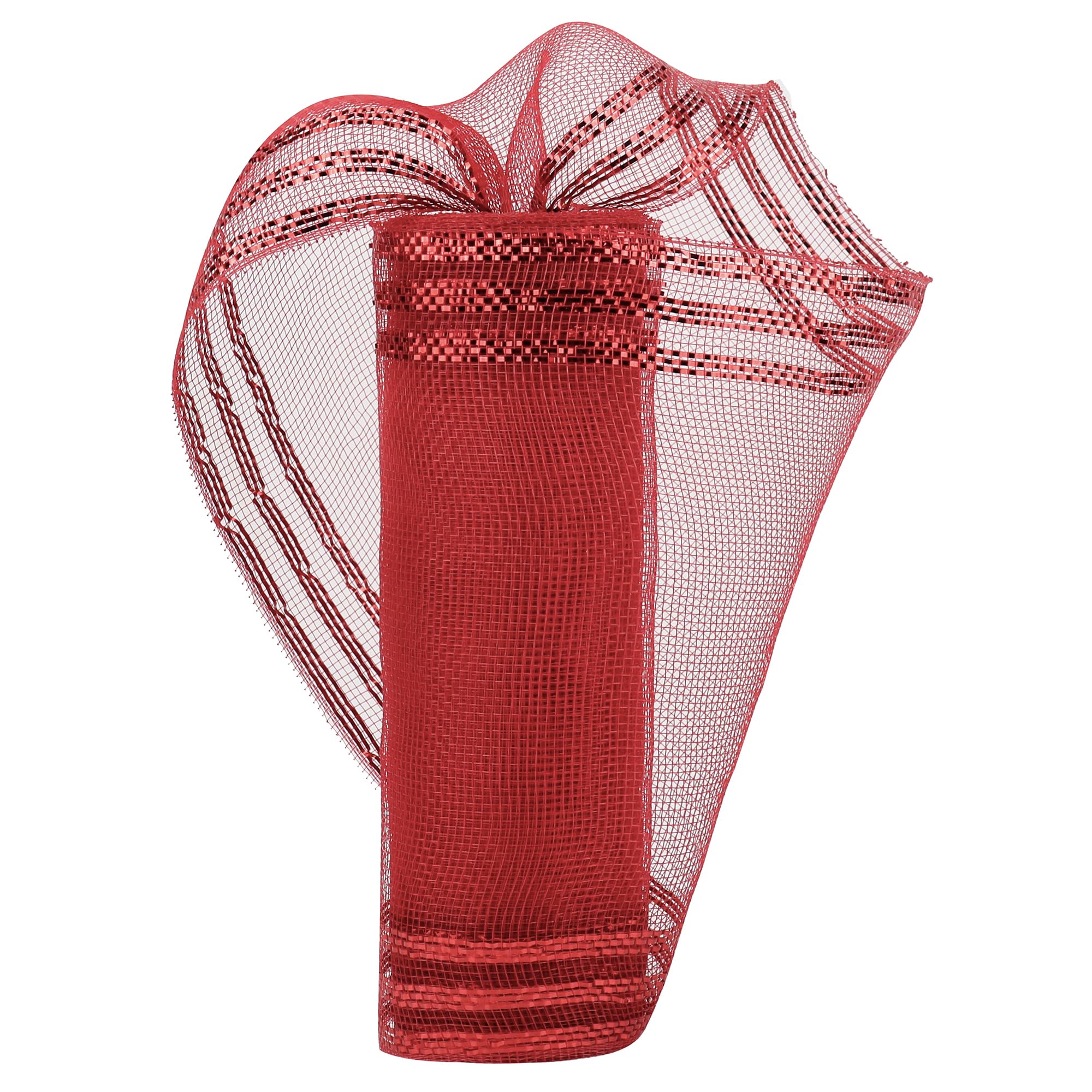 Amazon.com: HUIHUANG Red Christmas Mesh Ribbon 10 inch Wide Border ...
