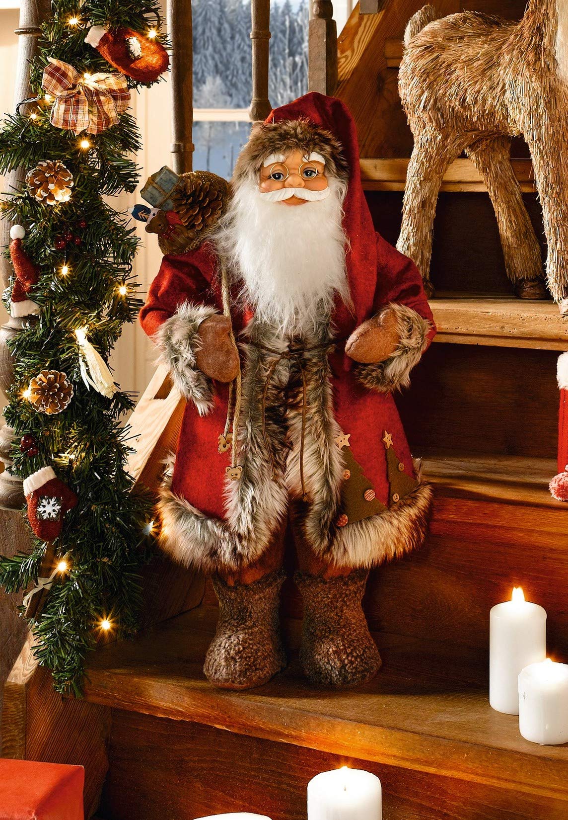 Large Santa Figures Bountiful Santa Glass Ornament – Jay Strongwater