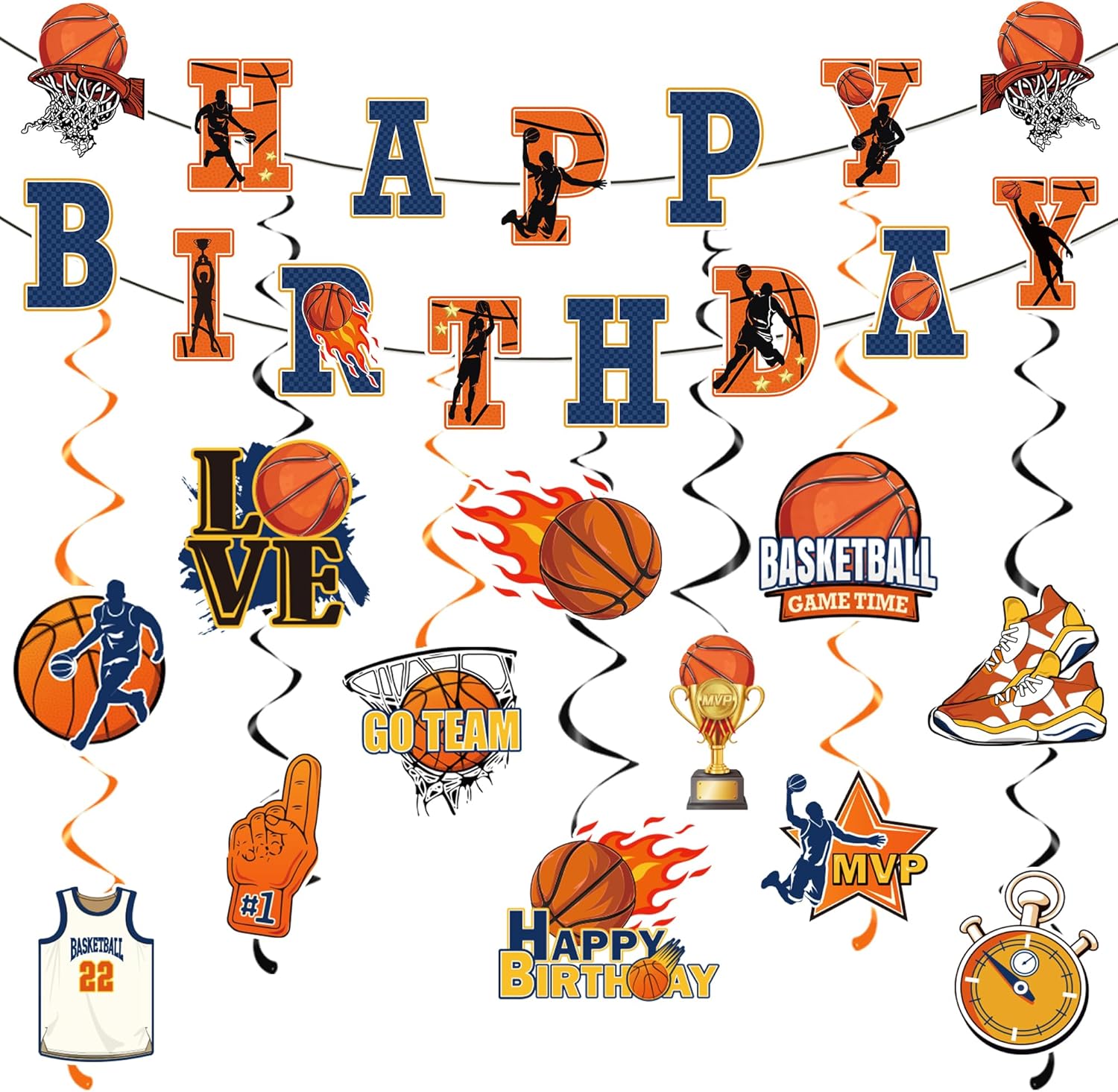 Amazon.com: Basketball Birthday Party Decorations - Happy Birthday ...