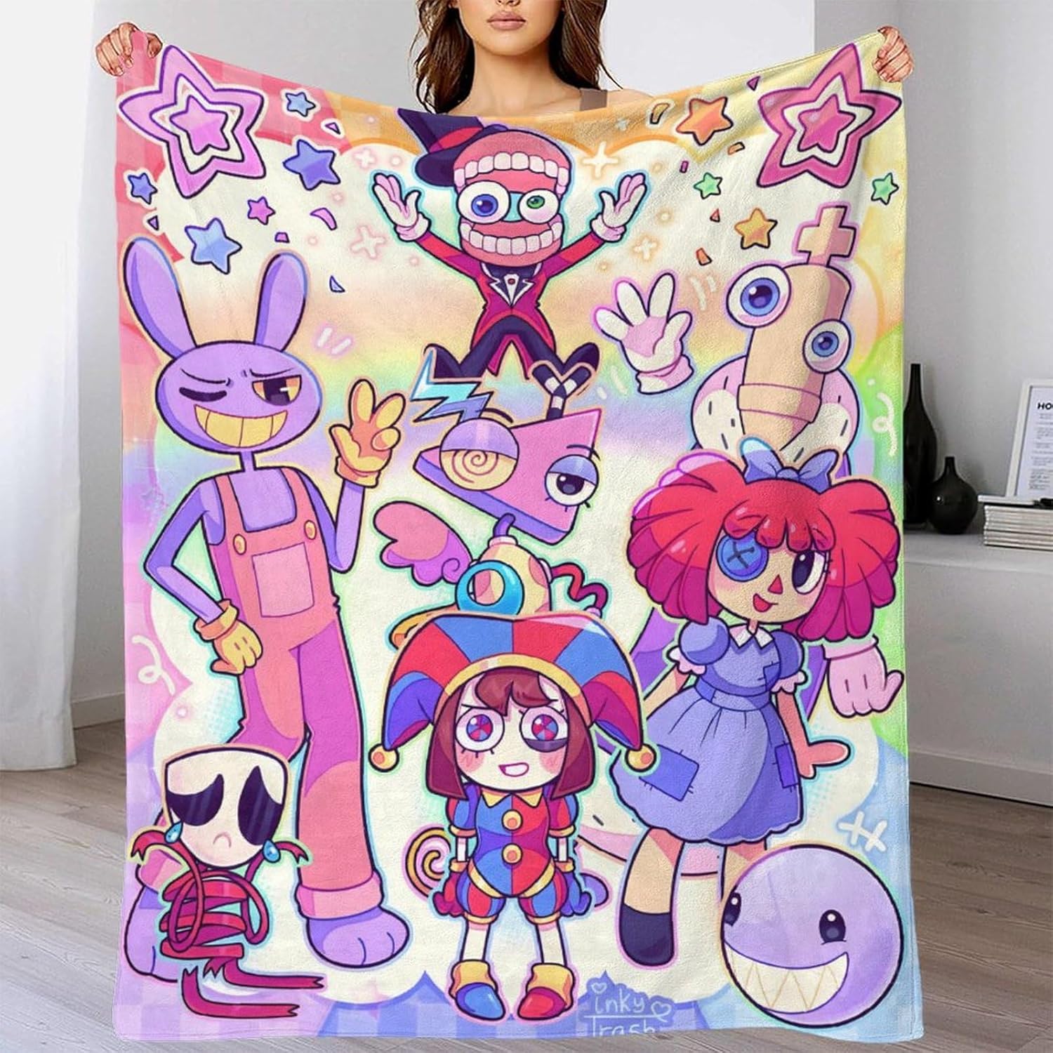 Digital Circus Super Soft Flannel Fleece Amazing Circus Throw Blanket ...