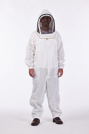 Amazon.com : Ultra Breeze Beekeeping Suit With Hood, 1 Unit, White ...