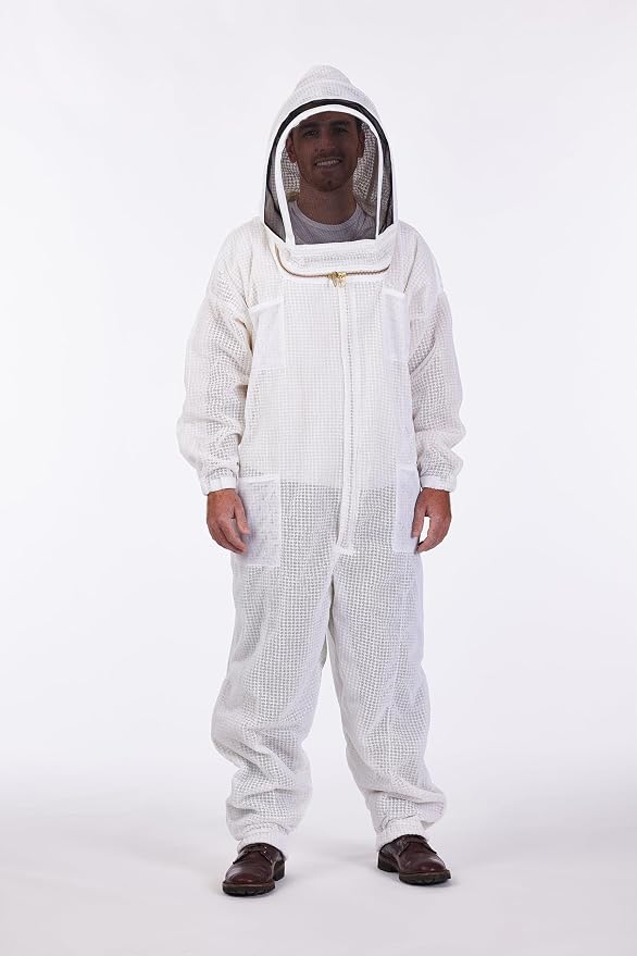 Amazon.com : Ultra Breeze Beekeeping Suit With Hood, 1 Unit, White ...